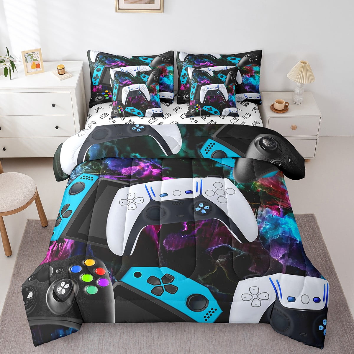 Click here for Erosebridal Gamepad Print Bedding Full Size  Carto... prices