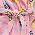 Bluey Girl's Pink Minky Fleece Bluey and Bingo Character Print Bathrobe ...