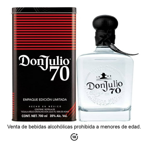 Tequila Don Julio 70 Añejo Cristalino Edición Especial F1 700 ml Pack 6 piezas | Bodega Aurrera ...
