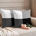 2 Pack Outdoor Waterproof Throw Pillow Covers,Modern Black Gray White ...