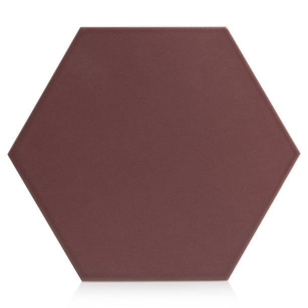 The Tile Project 7.8x9 Tribeca Hexagon Burgundy Porcelain Floor/Wall ...