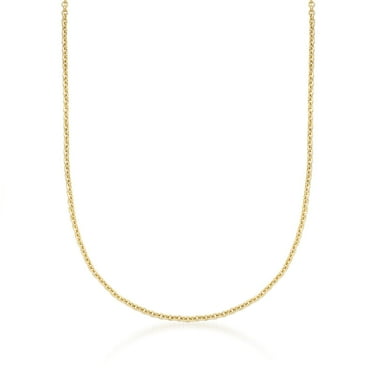 14k Yellow or White Gold Singapore Rope Chain Necklace 1 mm - Walmart.com