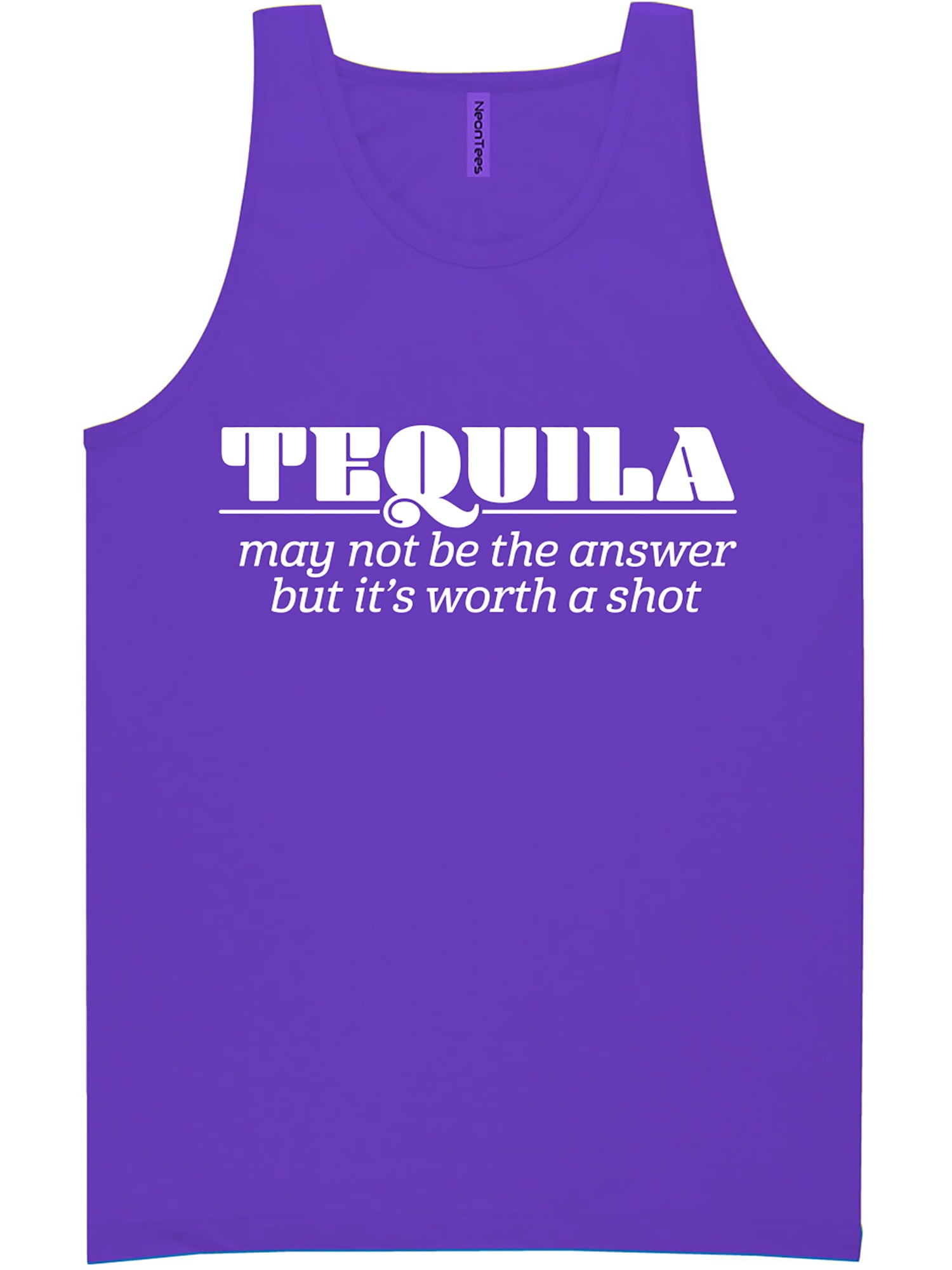 Tequila May Not Be The Answer Neon Tank Top - Walmart.com