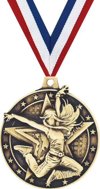 Hip Hop Medals, 2" Gold Diecast Hip Hop Medal Award 20 Pack - Walmart.com