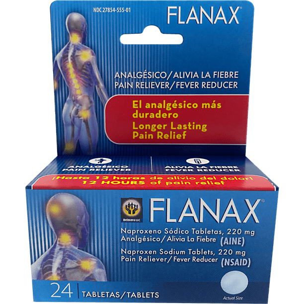 Flanax Pain Reliever/Fever Reducer Tablets - 24 Tablets - Walmart.com