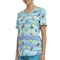 Scrubstar Women's Looney Tunes "Tie Dye Toons" V-Neck Print Scrub Top ...