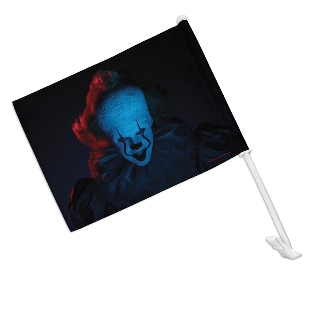 IT: Chapter 2 Blue Pennywise Car Truck Flag with Window Clip On Pole ...
