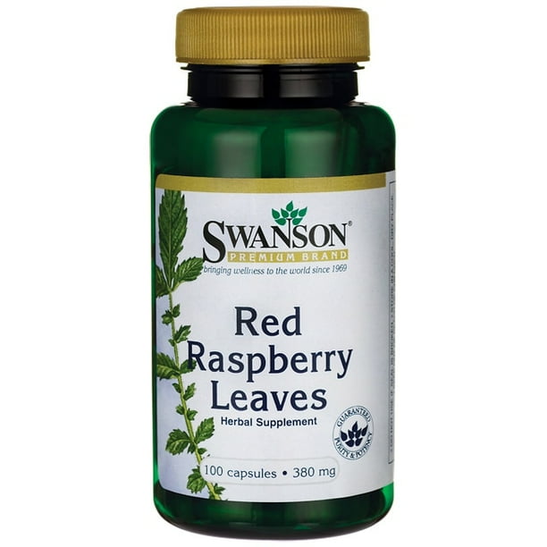 Swanson Red Raspberry Leaves 380 mg 100 Capsules - Walmart.com ...