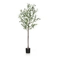 4ft Artificial Olive Tree, Lifelike Plastic Plant, Indoor/Outdoor Decor ...