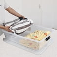 Saedy 50 L Plastic Under Bed Storage Bin with Wheels, 4 Pack Clear ...
