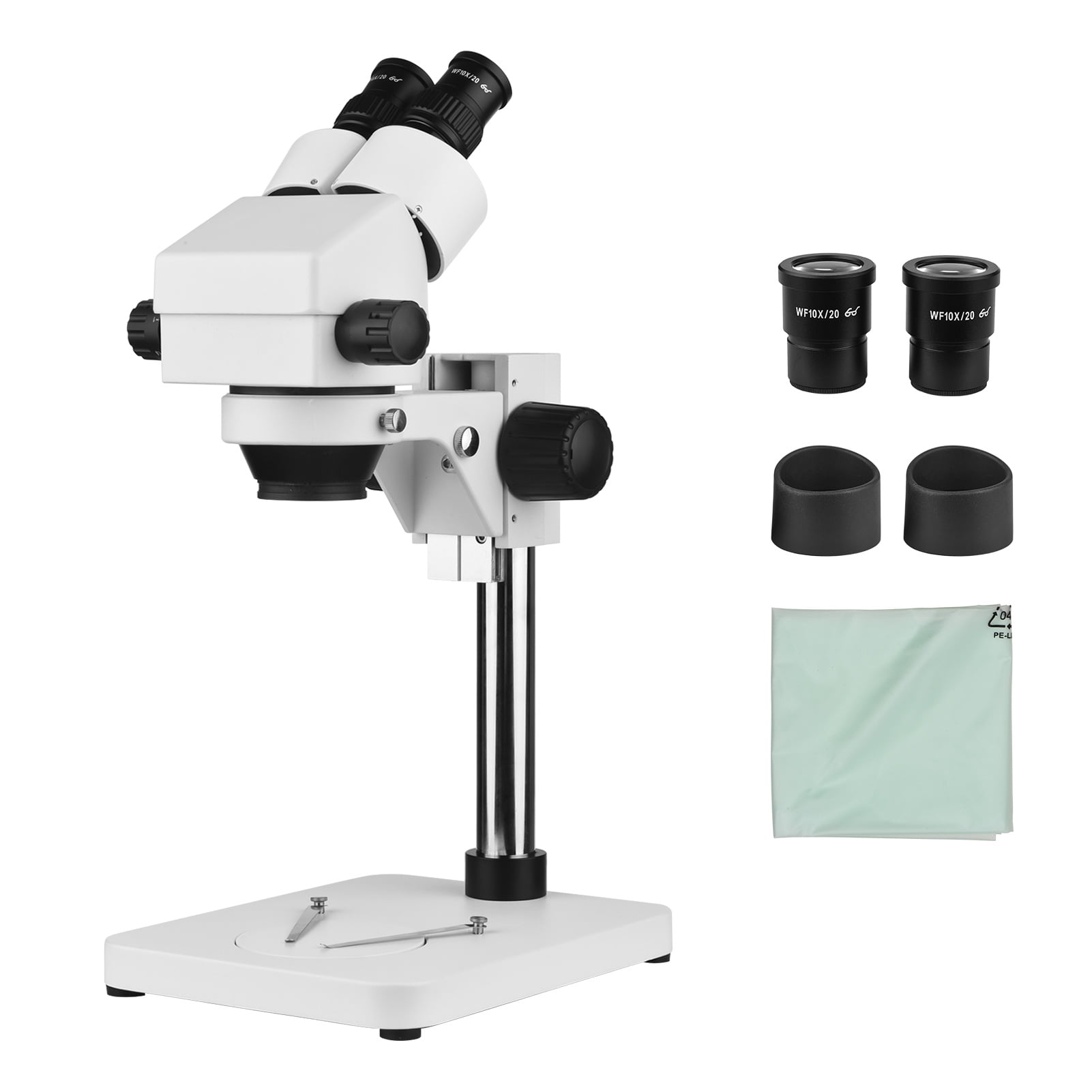 7-45X Magnification Stereo Light Zoom Microscope Compound Binocular ...