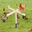 Ruike Sturdy Wooden Chicken Perch Toy with Metal Ground Stake - Coop ...