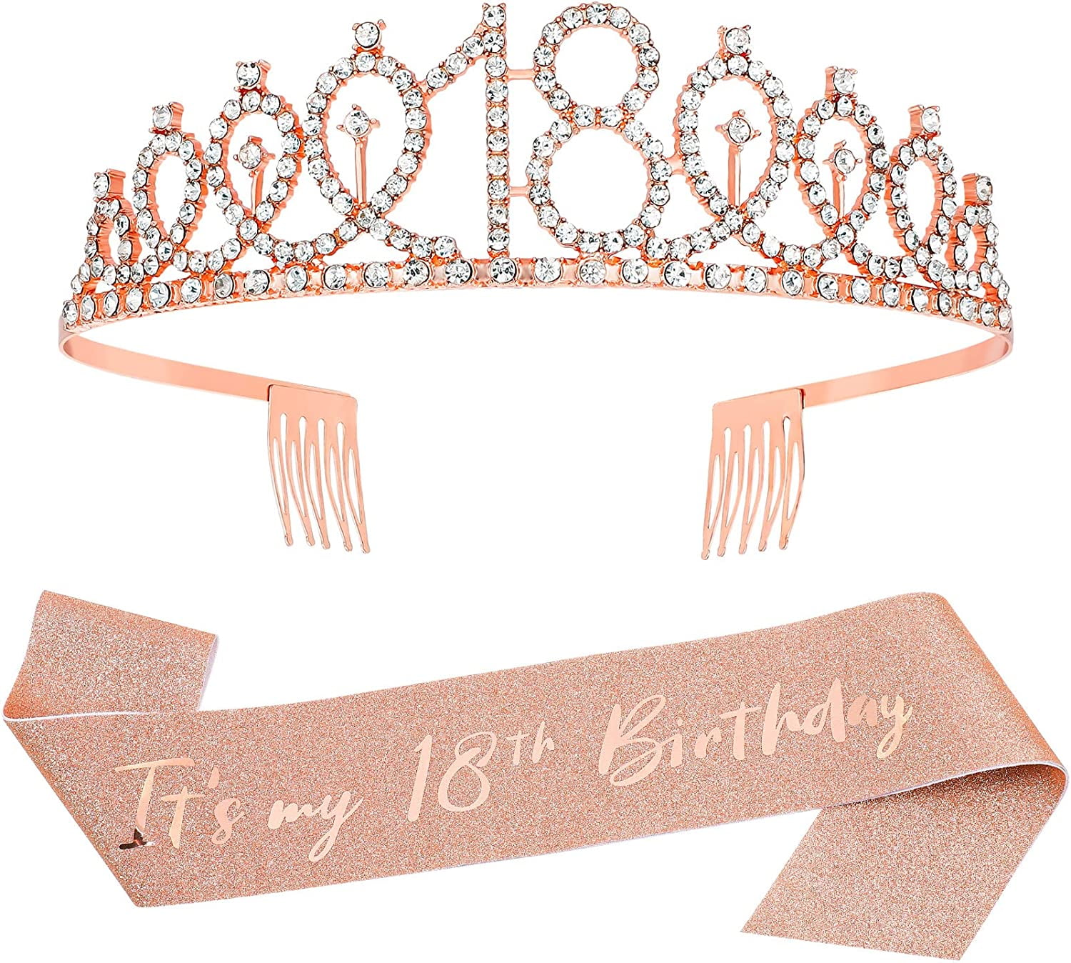 18th Birthday Crown Girl Birthday Sash Birthday Crown "18 & Fabulous ...