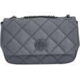 Tory Burch 149682 Willa Matte Black With Black Hardware Quilted Women's ...