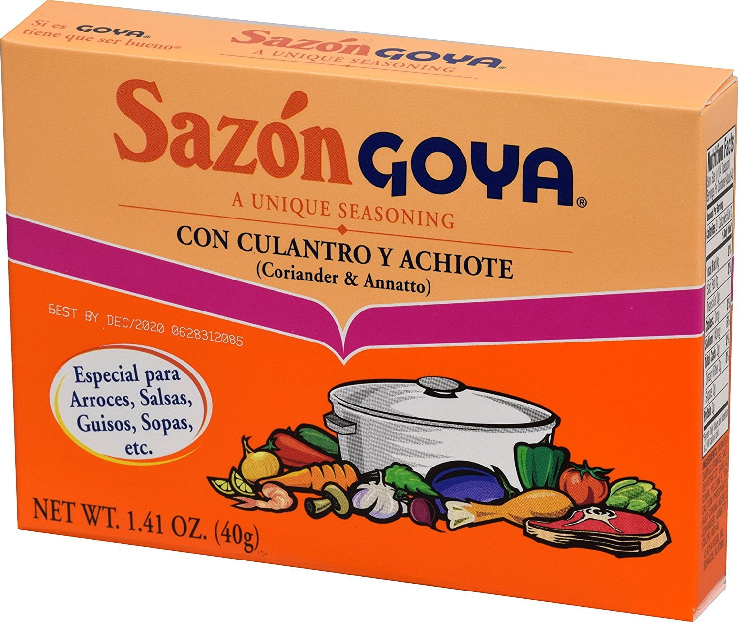 Sazon Goya Con Culantro Y Achiote 1.41 Oz (Pack of 6) - Walmart.com