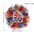 BUERCWS Patriotic Independence Day Wreath - American Flag Themed Fabric ...