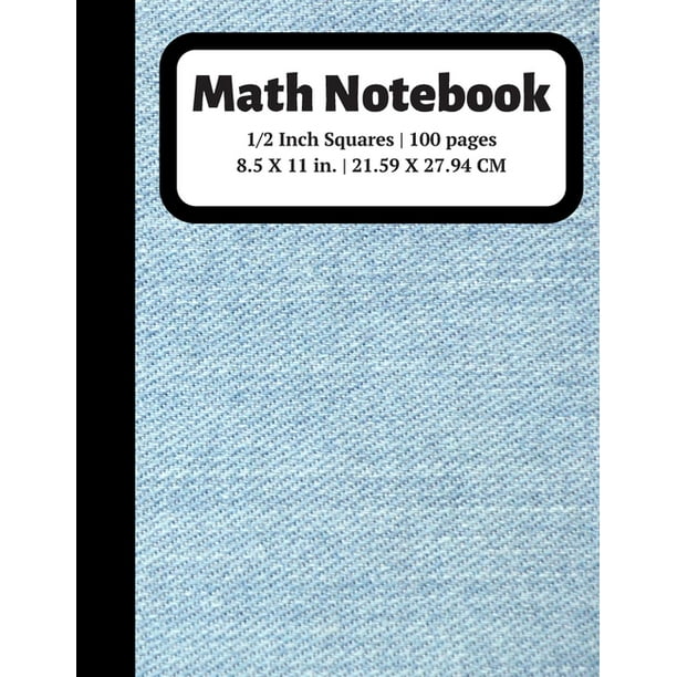 Graph Paper Notebooks: Math Notebook : 1/2 inch Square Graph Paper for ...
