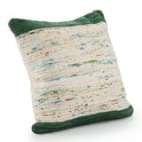 Ox Bay Luma 20" x 20" Green/Multicolor Striped Cotton Adult Decorative ...