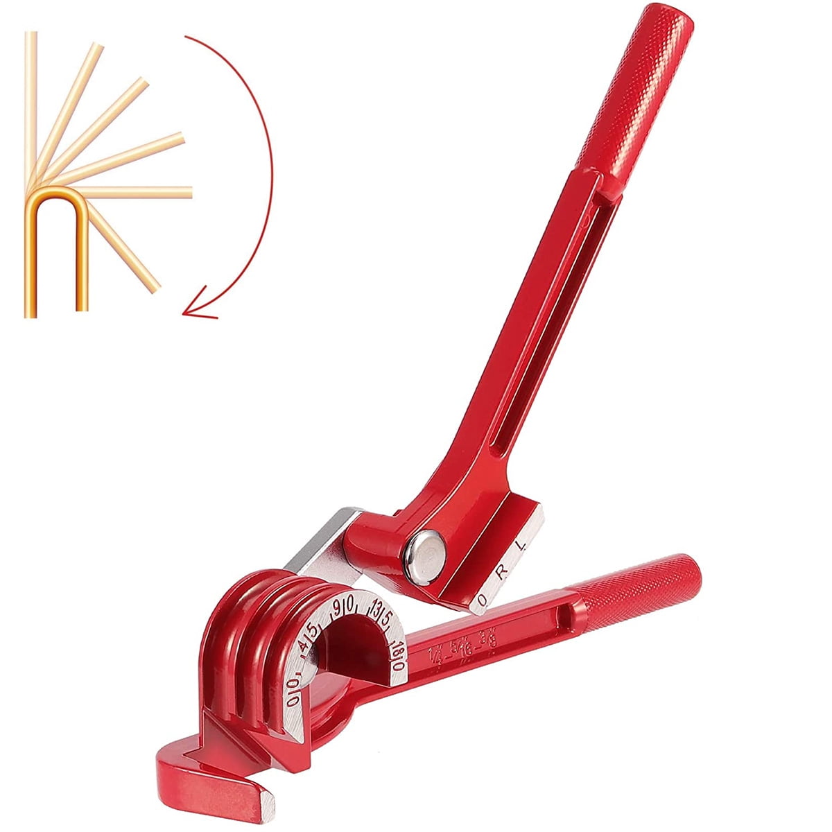 Lieonvis Tube Bender 0-180 Degree 1/4 Inch 5/16 Inch 3/8 Inch Pipe Bender Manual High Precision ...