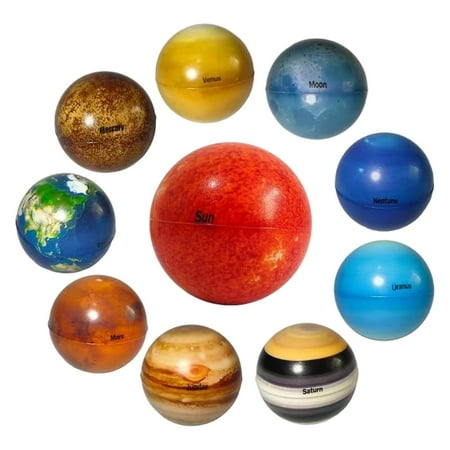 Solar System Ball, Sponge Solid Soft Balls Solar s Balls Kids Toys ...