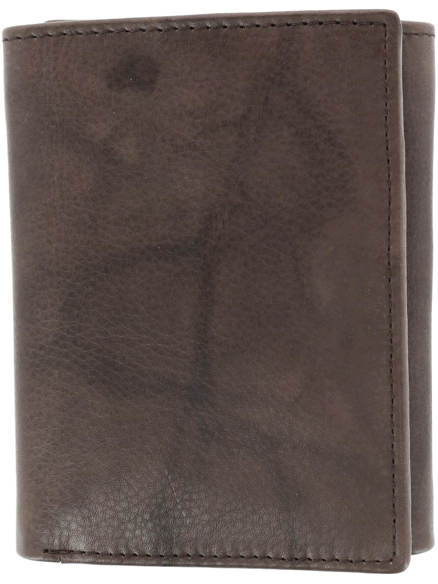 CTM American Bison Leather RFID Trifold Wallet (Men) | Walmart en línea