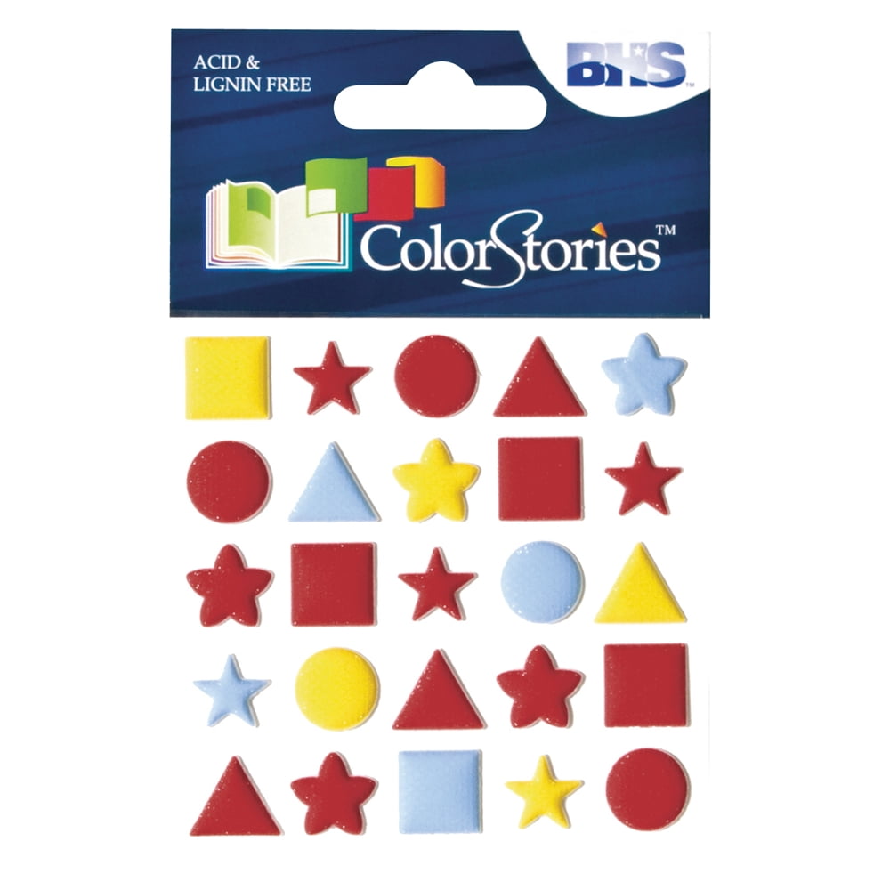 Puffy Mesh Stickers Red - Walmart.com