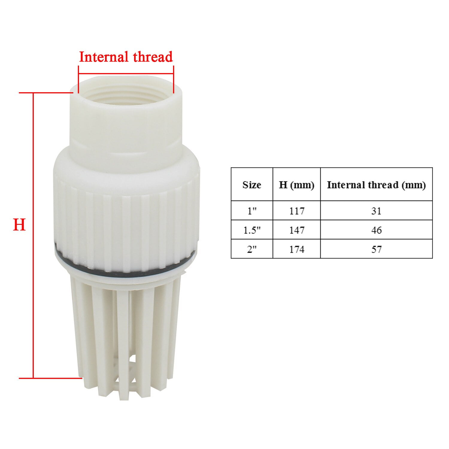 Replacement Booster Pump 25mm Male Thread Bottom Valve Check valve ...