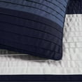Chezmoi Collection Modern Luxury Pleated Striped Comforter Set, Queen ...