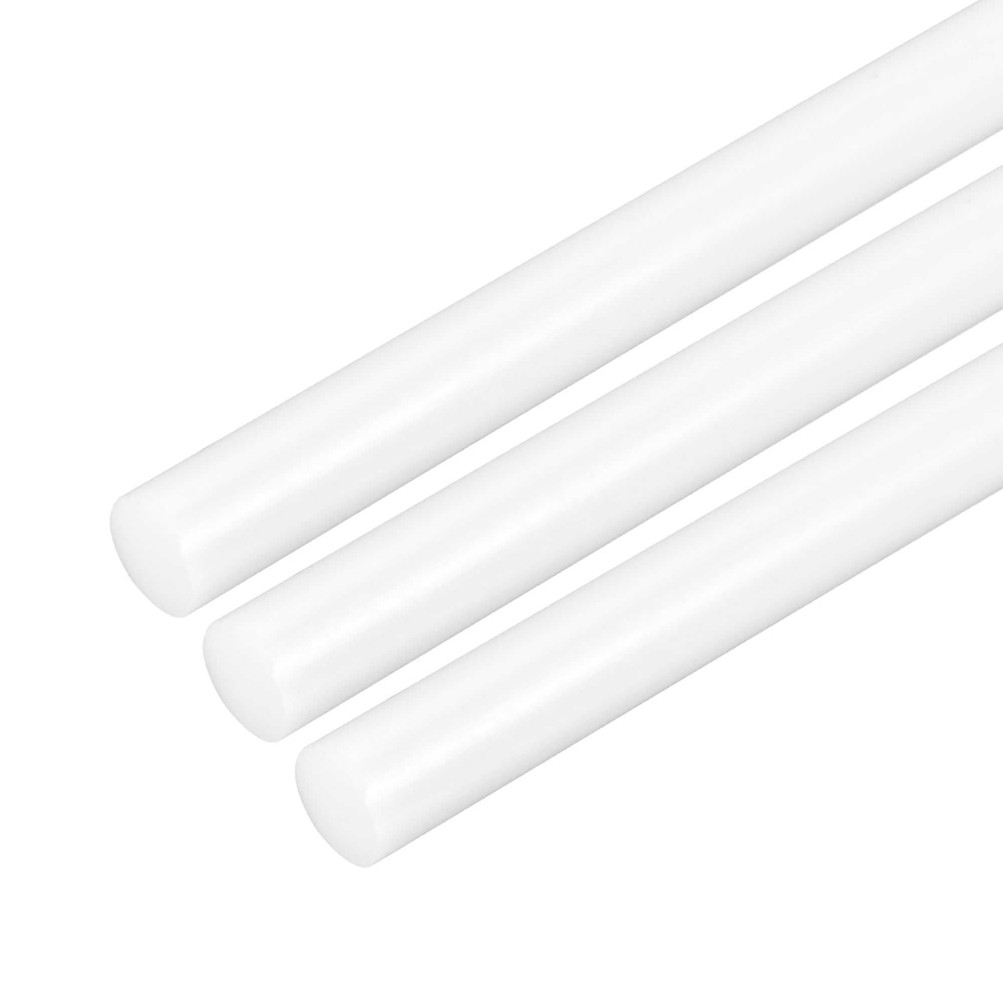 (POM)Plastic Round Rod,Polyoxymethylene Rods,10mm Dia 50cm Length White ...