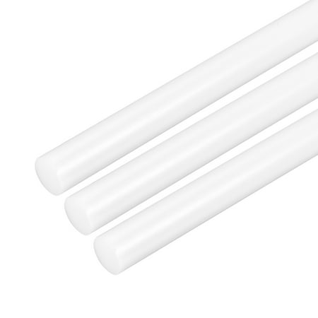 (POM)Plastic Round Rod,Polyoxymethylene Rods,10mm Dia 50cm Length White ...