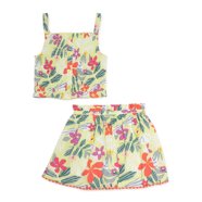 Wonder Nation Baby and Toddler Girls' Pinafore Dress, Long Sleeve Top and Tights Set, Sizes 12M ...