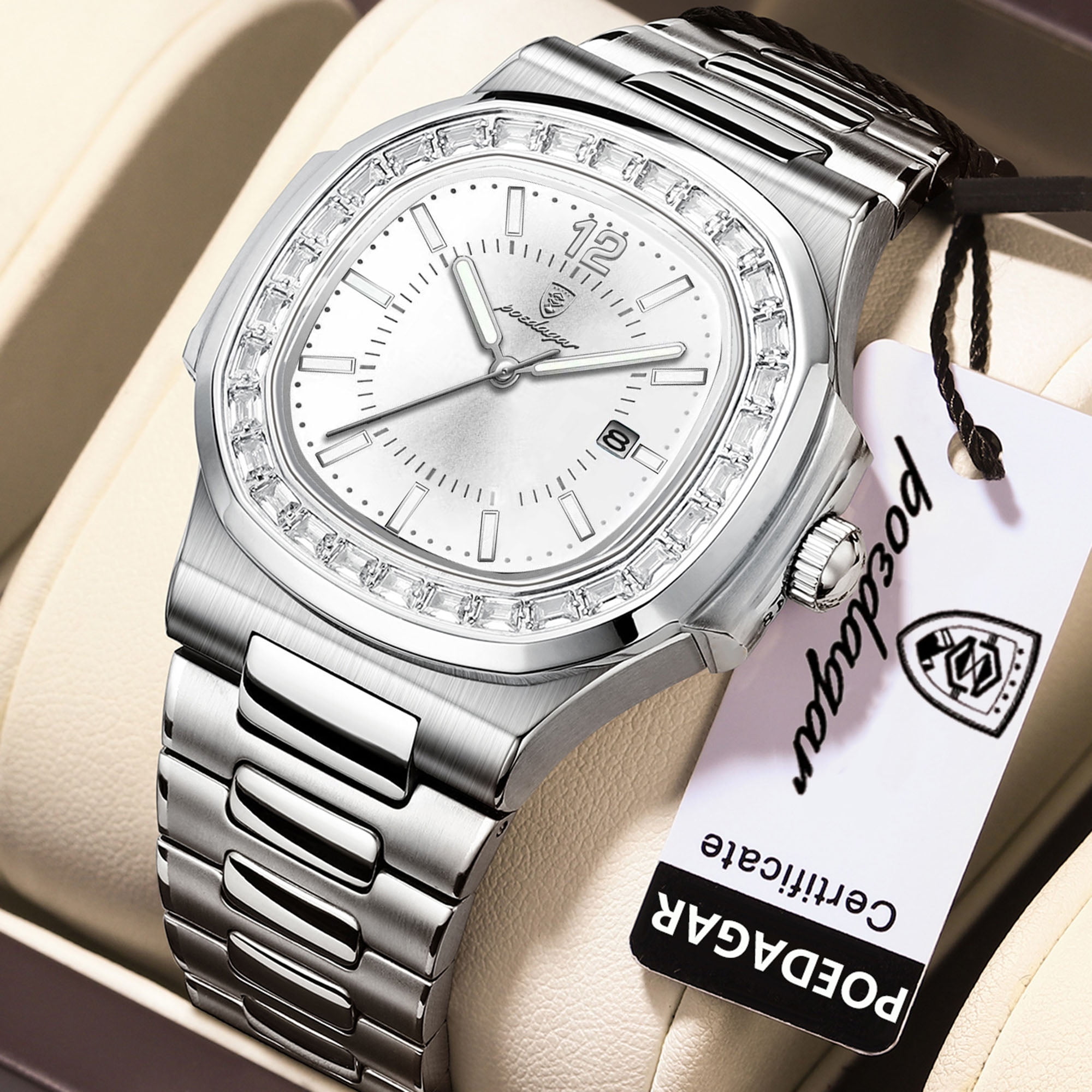 Click here for Poedagar Luxury Man Quartz Watch Square Wristwatch... prices