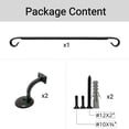 4 Ft Wrought Iron handrail Stair Rail Grab Bar Kit Matte Black Railing ...