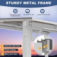 NIAIZEK 12'x14' White Wall Mounted Lean To Metal Canopy Sloped Roof ...