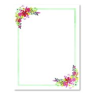 100 Stationery Writing Paper, with Cute Floral Designs Perfect for ...