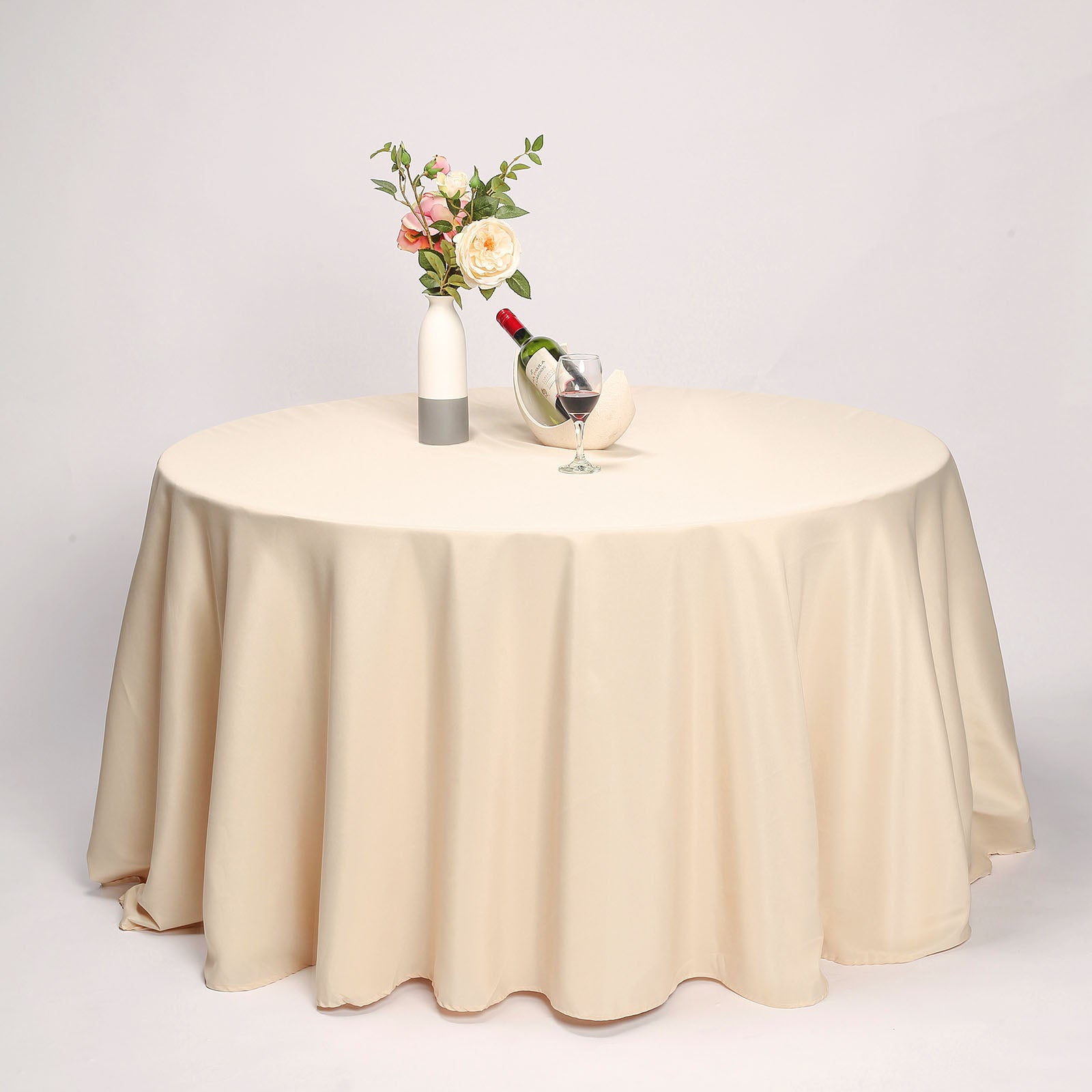 Efavormart 132" Wholesale Round Tablecloth Polyester Round Table Linens ...