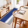 Blue Gray White Color Gradient Rectangle Rug 2'x6' Minimalist Ombre Art ...