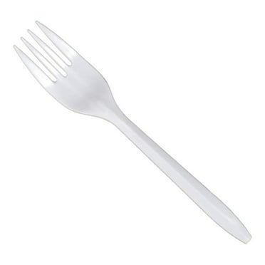 Bunzl Prime Source Medium Weight Polypropylene White Fork - Bulk Pack ...