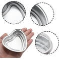 100 Pack 3.4oz Aluminum Cake Pans with Lids Heart Shaped Cupcake Cups ...