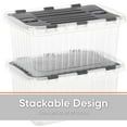 Superio Clear Storage Boxes with Lids, Airtight Hinged Lid, 35 Qt ...