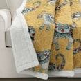 Essential Living Large Hati Elephants Sherpa Throw Blanket for Bedroom ...