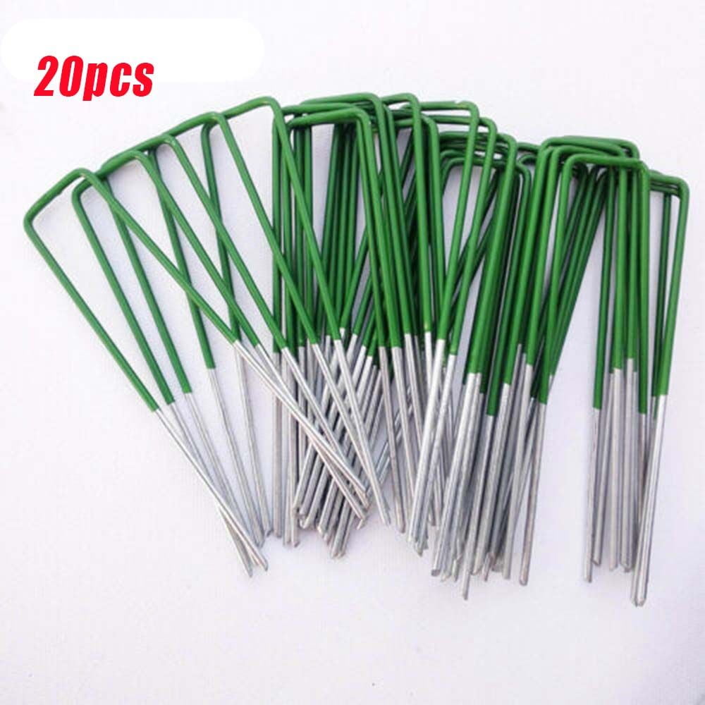 Plastic Metal Galvanised Artificial Grass Fix Ground Garden Hooks Turf ...