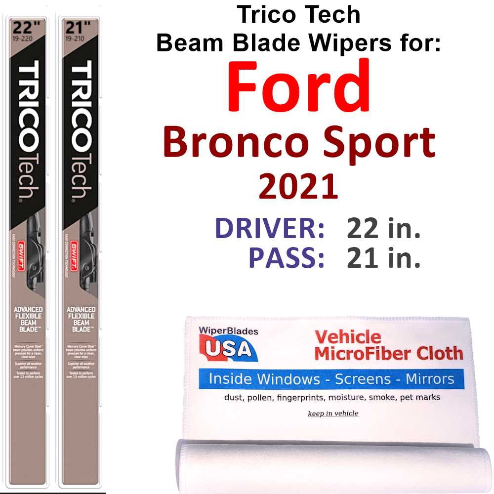 2021 Ford Bronco Sport Beam Blade Wipers (Set of 2) - Walmart.com