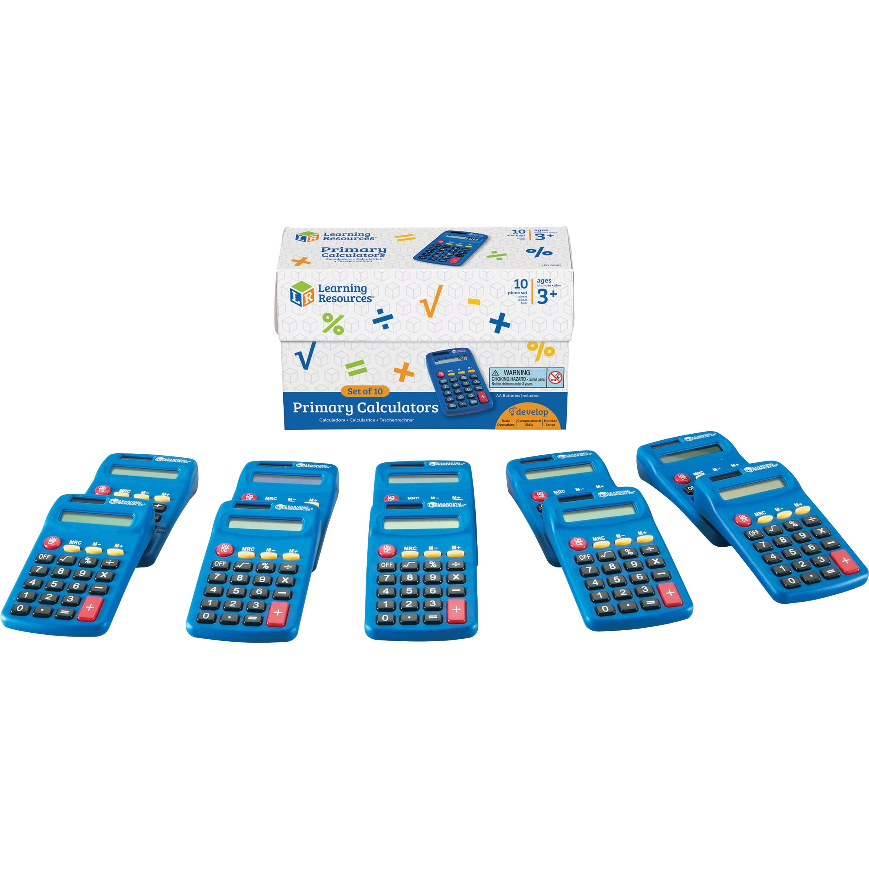 Learning Resources Primary Calculator Set, Multi, 10 / Set (Quantity ...