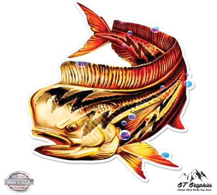 Mahi Mahi - 12" Vinyl Sticker Waterproof Decal - Walmart.com