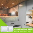 RV LED Ceiling Double Dome Light Fixture with ON/Off Switch Interior ...