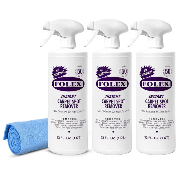 Quitamanchas para alfombras FOLEX Instant, 946 ml, paquete de 3 ...