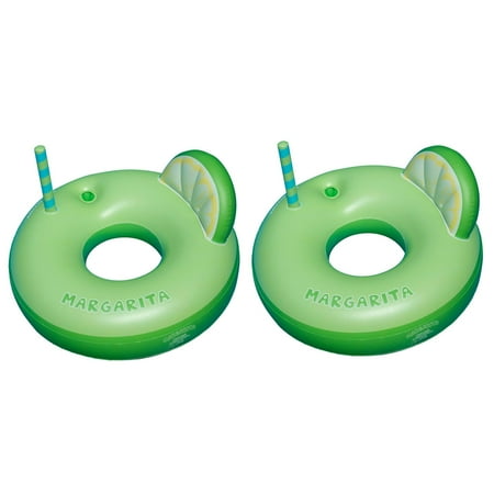 Swimline Inflatable Margarita Swimming Pool Float Tube w/ Drink Holder ...