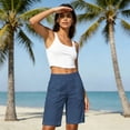 Cagogo Women's Casual Elastic Waist Bermuda Shorts Flowy Beach Regular ...
