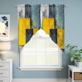 Abstract Color Block Swag Valances for Windows 36 inches Long, Yellow ...